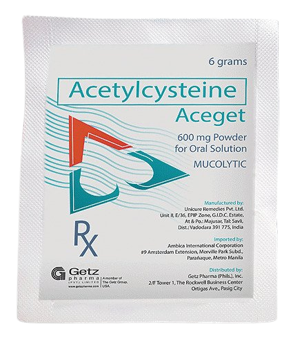 ACEGET Acetylcysteine 600mg Powder for Oral Solution 6g 1's price in the Philippines | MedsGo ...
